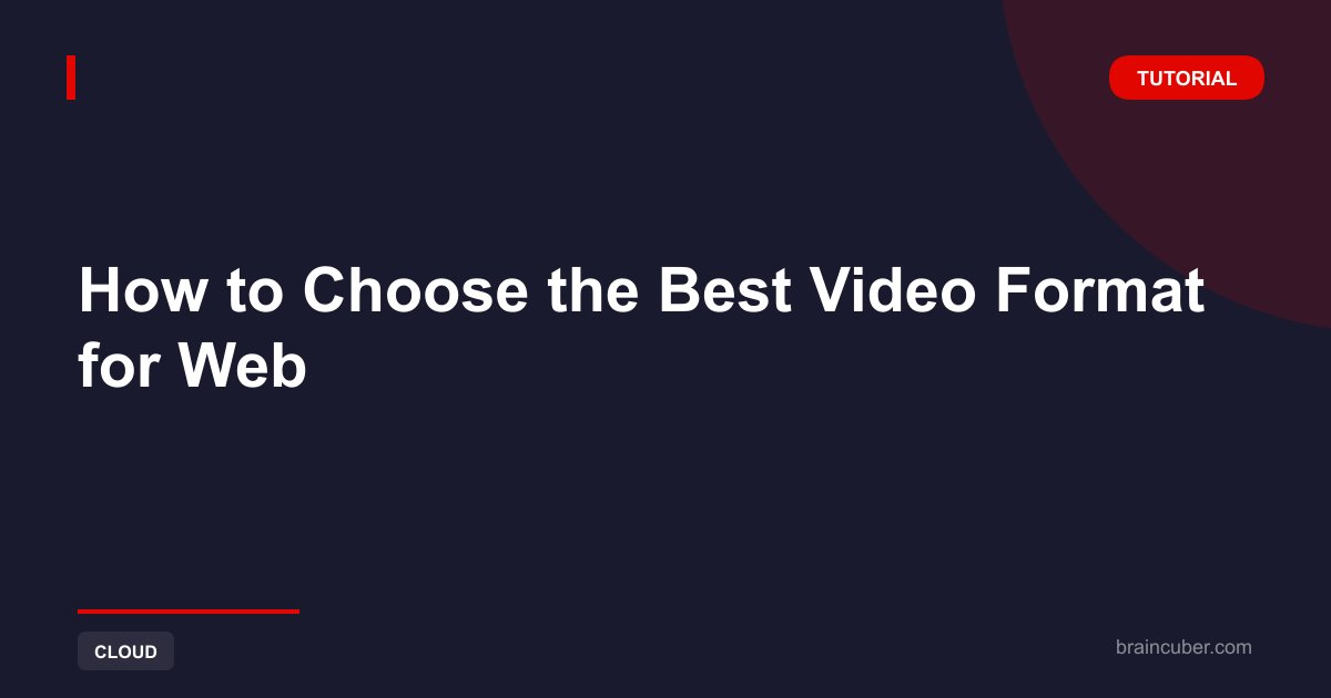 Best Video Format for Web | Complete Optimization Guide